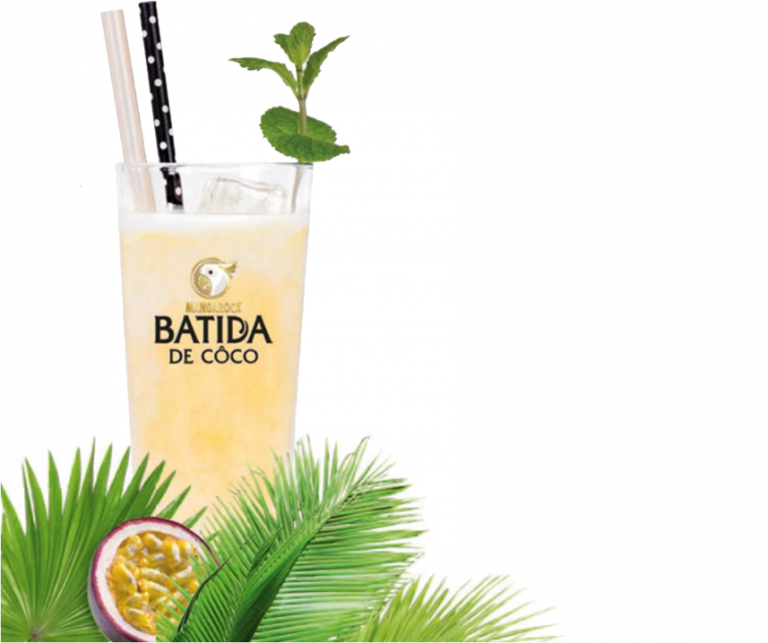 Samba im Glas mit Batida de Côco - brasilianische Lebensfreude